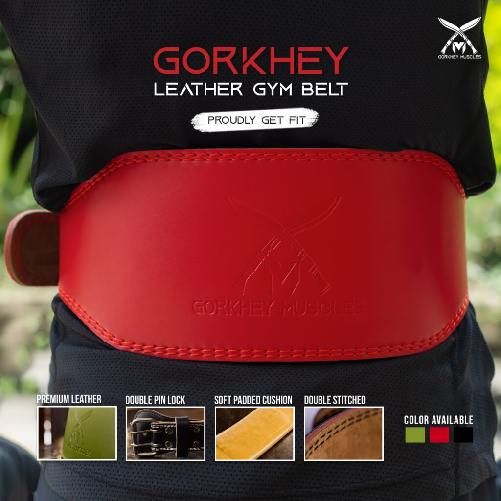 Gorkhey Leather Gym Belt - Gorkhey Muscles