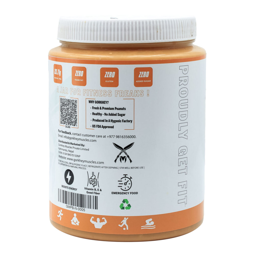 Gorkhey Natural Peanut Butter 2.5KG - Gorkhey Muscles